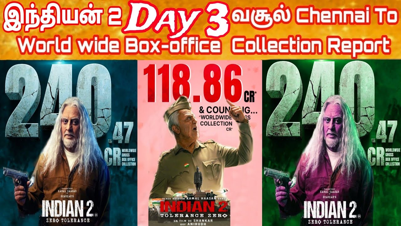 Indian 2 Day 3 World Wide Box-office Collection | Indian 2 Movie 3rd ...