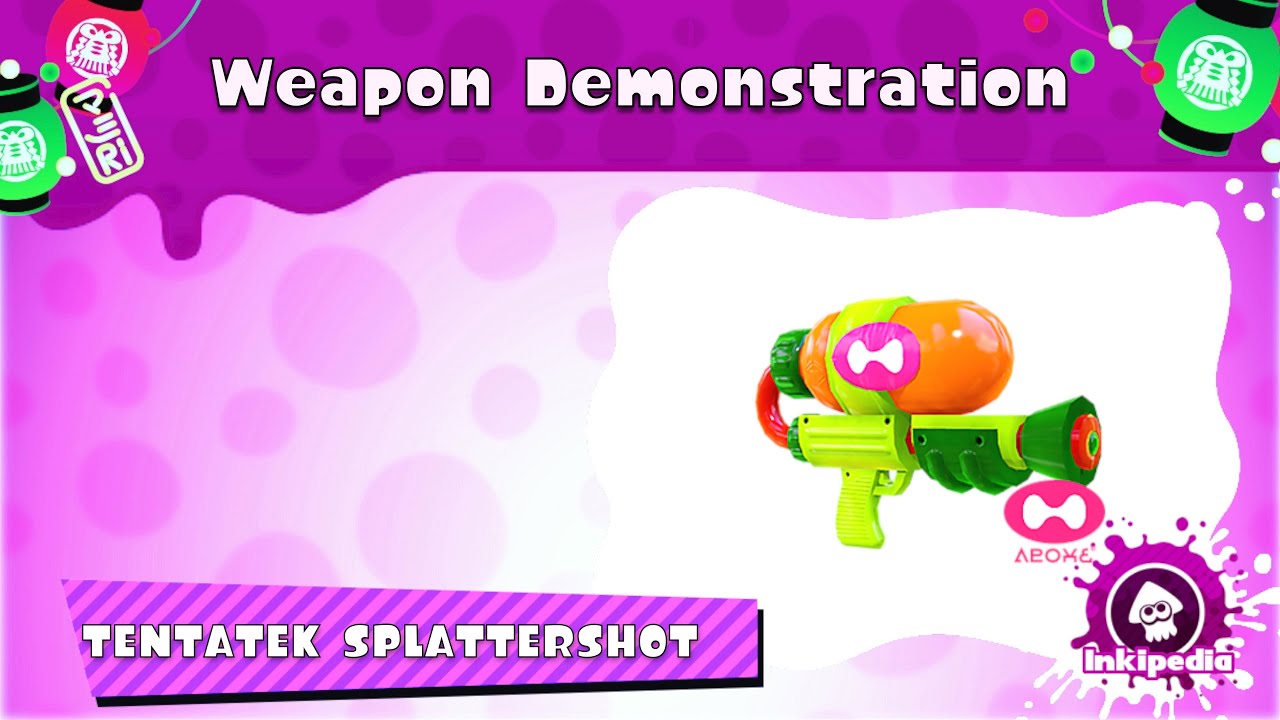 Tentatek Splattershot ~ Weapon Demonstration (Splatoon) - YouTube