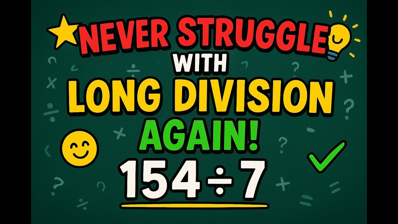 You’ll Never Struggle With Long Division - YouTube