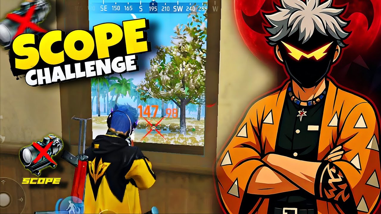 No scope challenge in free fire | It's not easy 😮‍💨 - YouTube