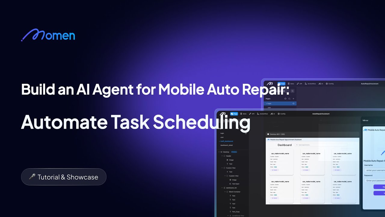 Build a Mobile Auto Repair AI Scheduler with Momen - YouTube