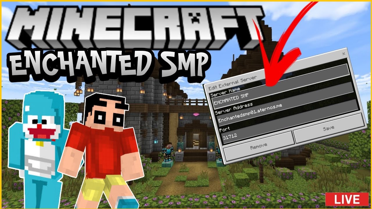 🔴DAY-12 JAVA/PE MINECRAFT ENCHANTED SMP - YouTube