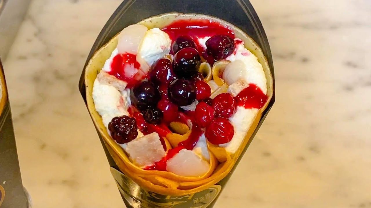 japanese street food - creamy crepes compilation クレープ - YouTube