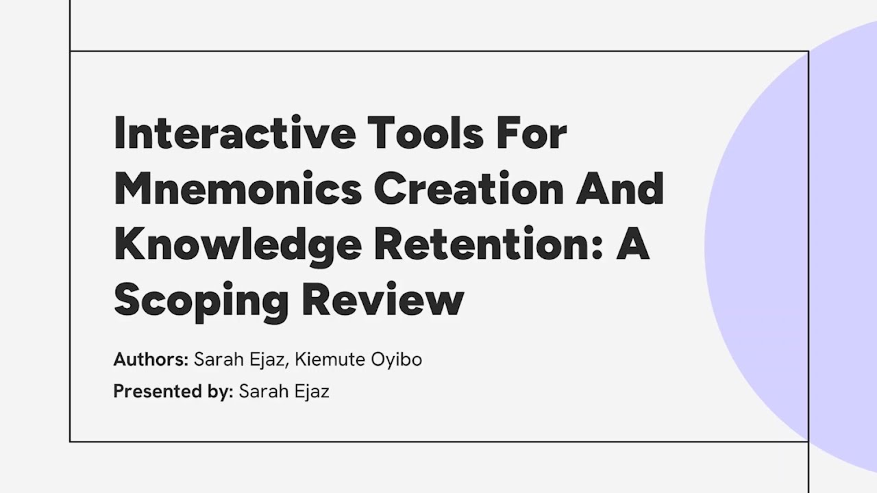 Interactive Tools for Mnemonics Creation and Knowledge Retention: A ...