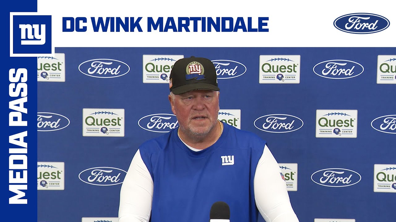Wink Martindale Discusses Linebacker Competition | New York Giants ...