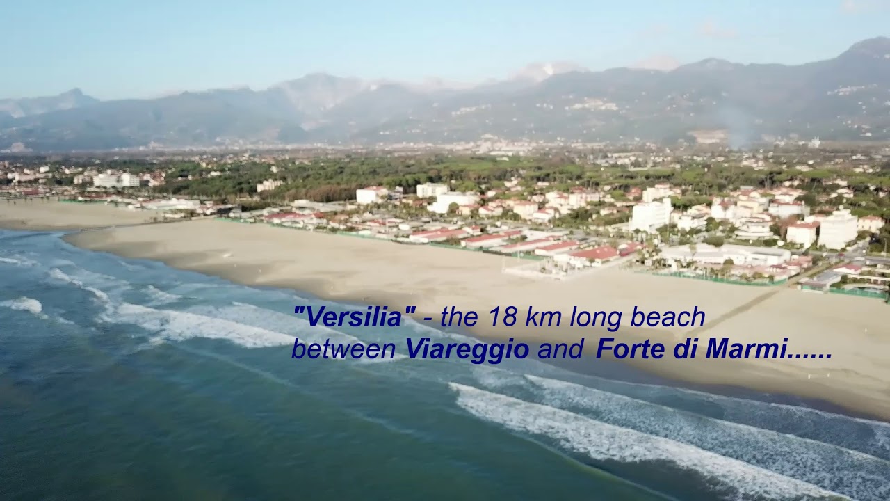 Pietrasanta beach by drone - YouTube