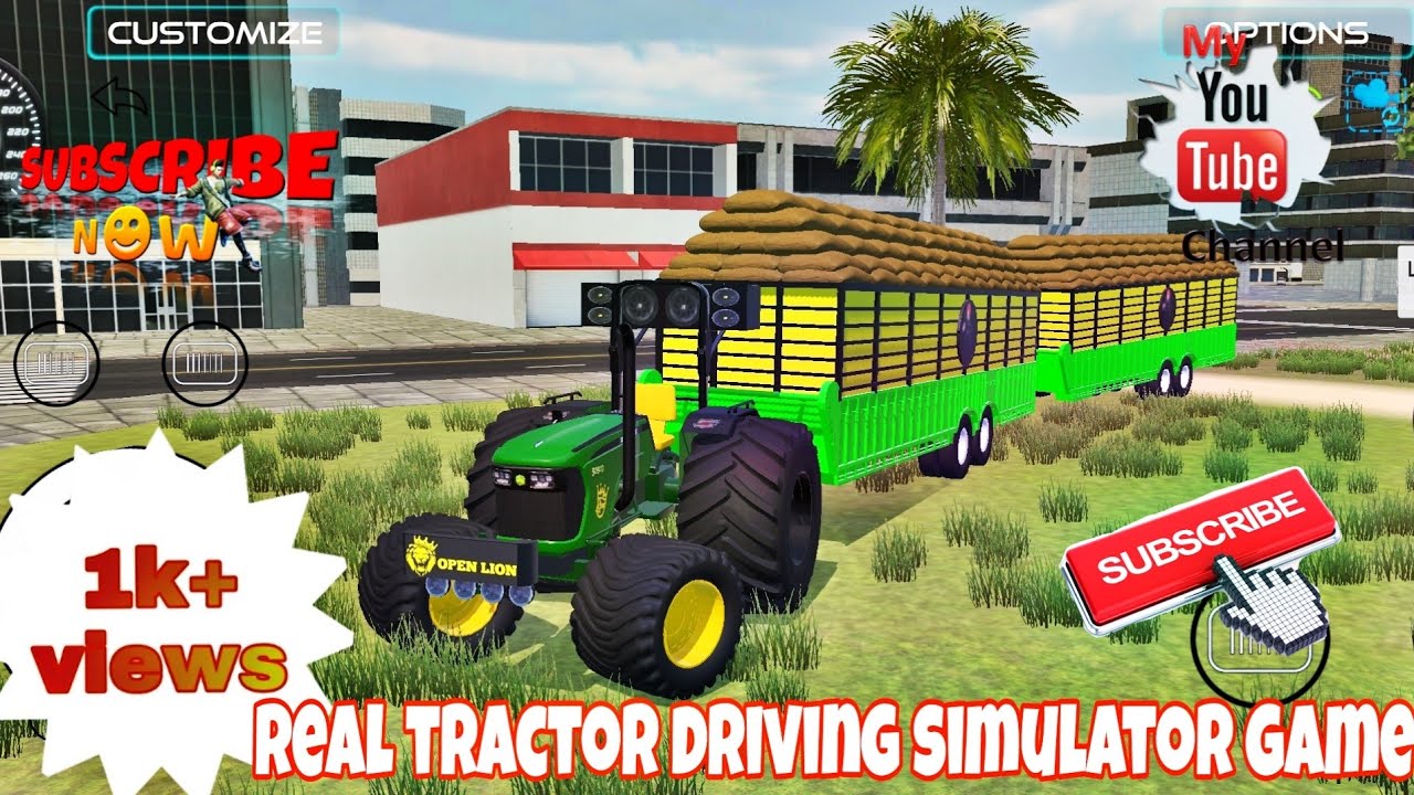 Real tractor driving simulator game 🎮 - YouTube