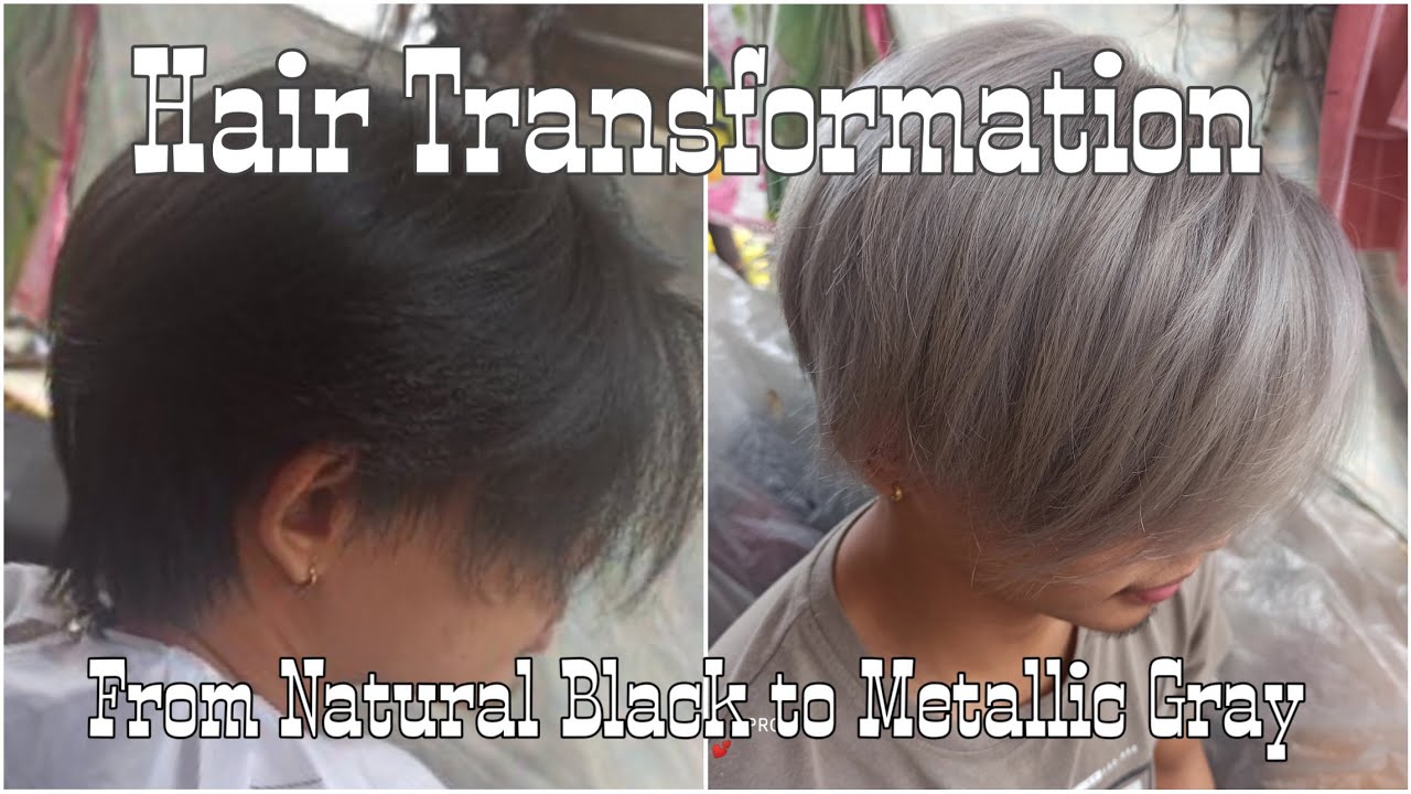 HOW TO ACHIEVE METALLIC GRAY | From Natural black to Metallic gray ...