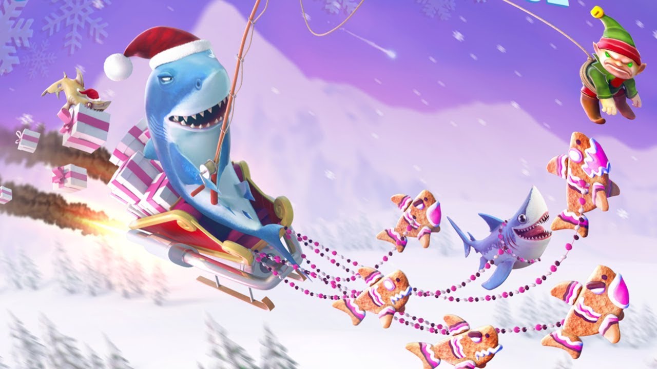 NEW SANTA'S SLEIGH GADGET - HUNGRY SHARK EVOLUTION - YouTube