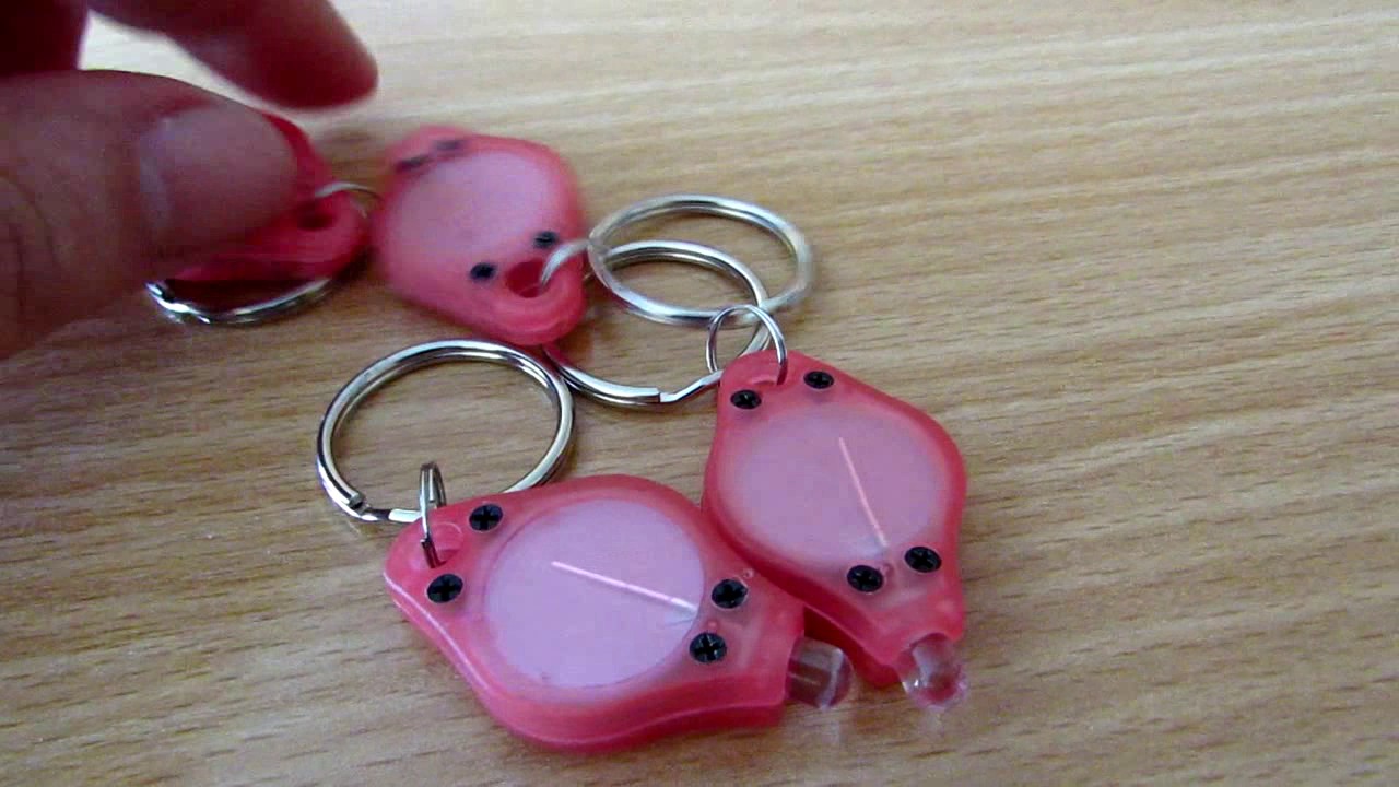 5PCS LED Mini Keychain Light - RED - YouTube