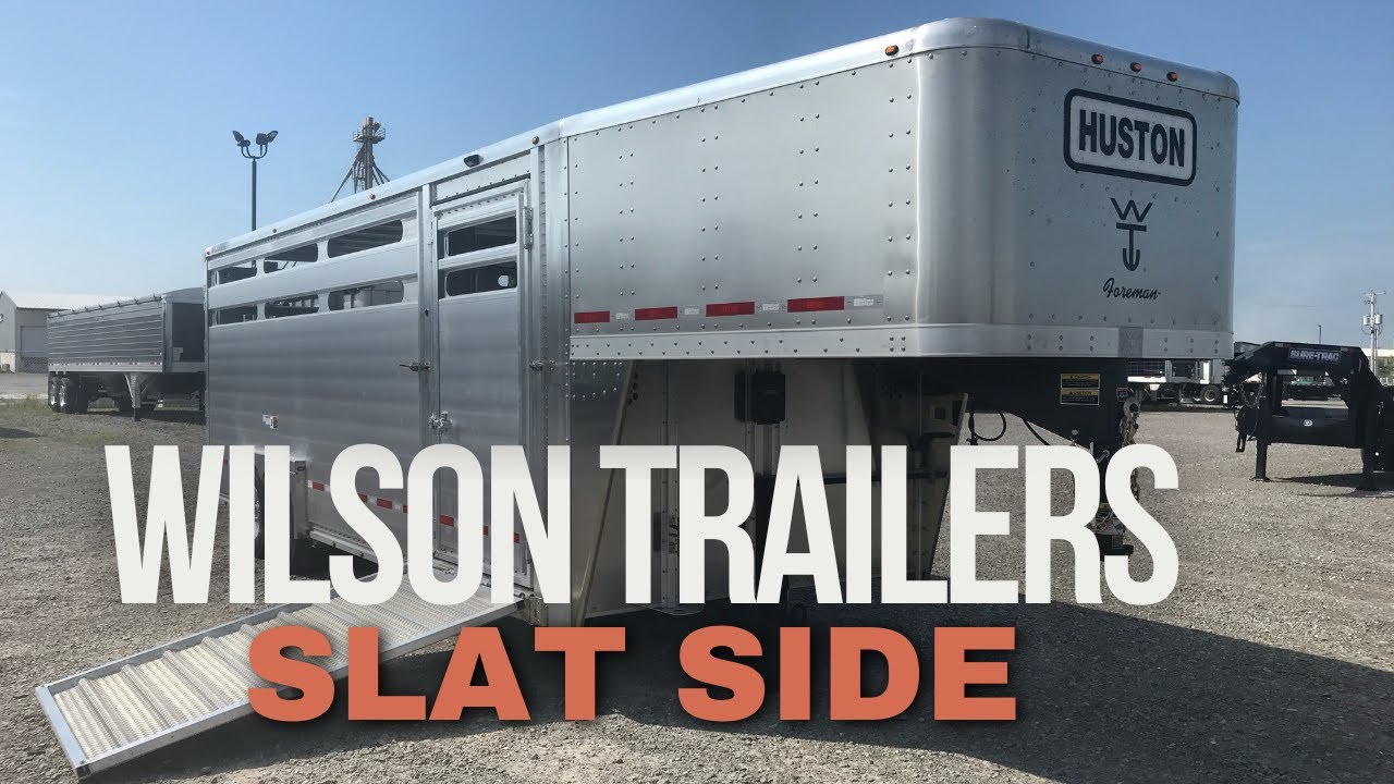 8x24 Wilson Foreman Slat Side Livestock Trailer with 8' Interior - YouTube