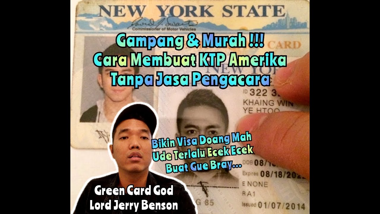GAMPANG DAN MURAH !!! CARA MEMBUAT KTP AMERIKA - YouTube