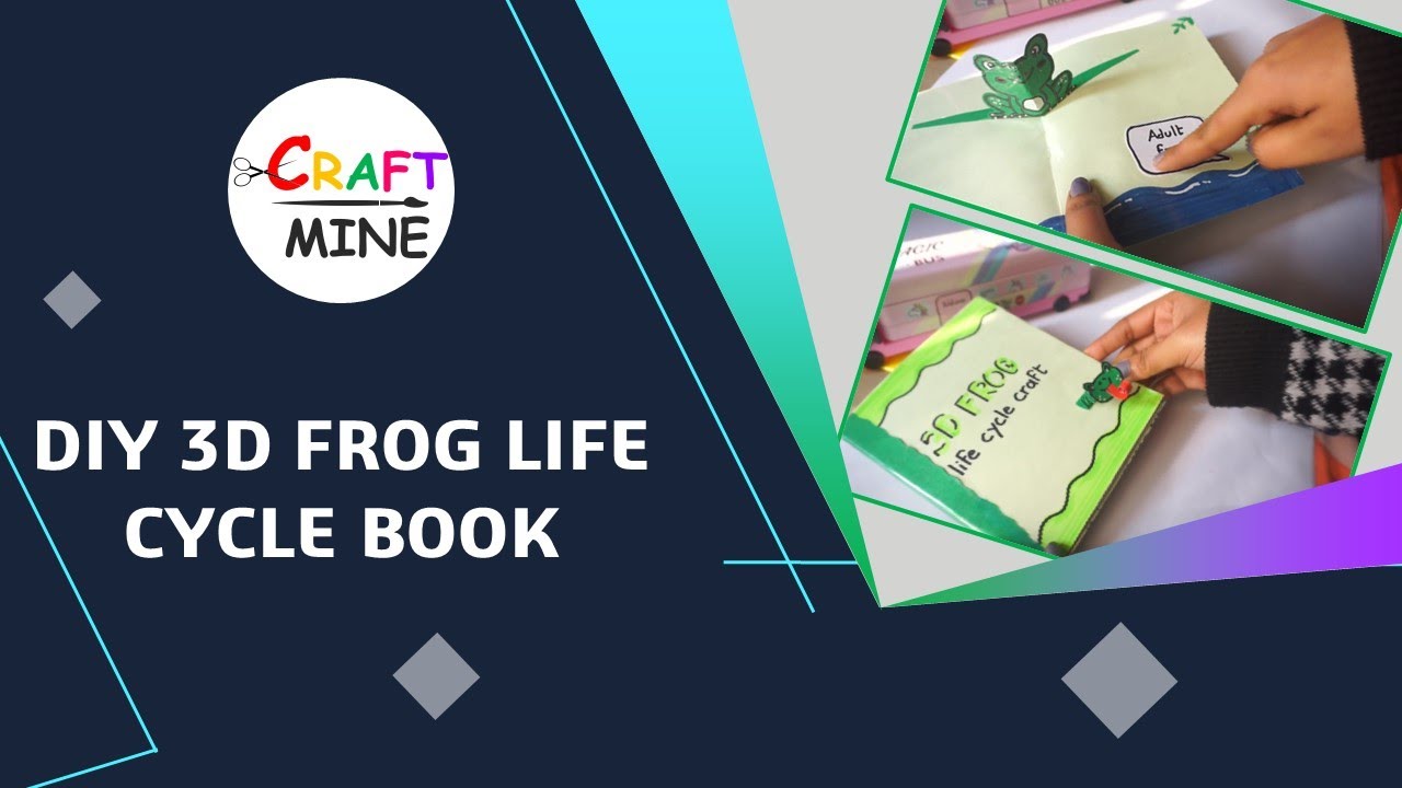 DIY 3D Frog Life Cycle Book ll School Project ll Pop up Book - YouTube
