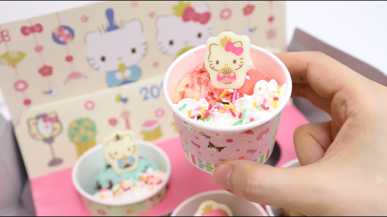 Sanrio Characters × Baskin Robbins Hinamatrsuri Doll Festival Box - YouTube