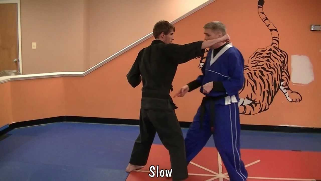 Five Swords with extension - Kenpo self defense technique for a right ...
