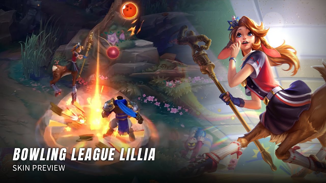 Bowling League Lillia Skin Preview - League Of Legends - YouTube