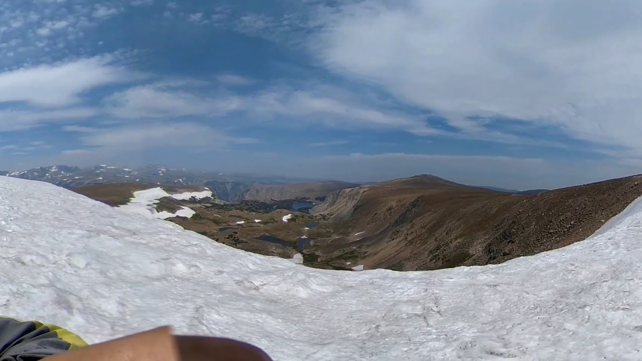 Snow in August on Beartooth Pass [360] - YouTube