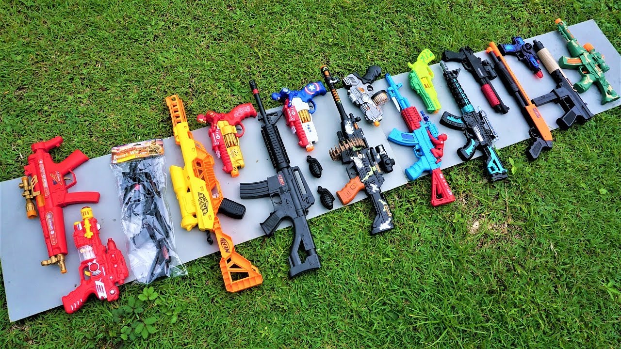 Mencari dan Unboxing Tembak Tembakan New Gun Sniper Gun M16 Gun Machine ...