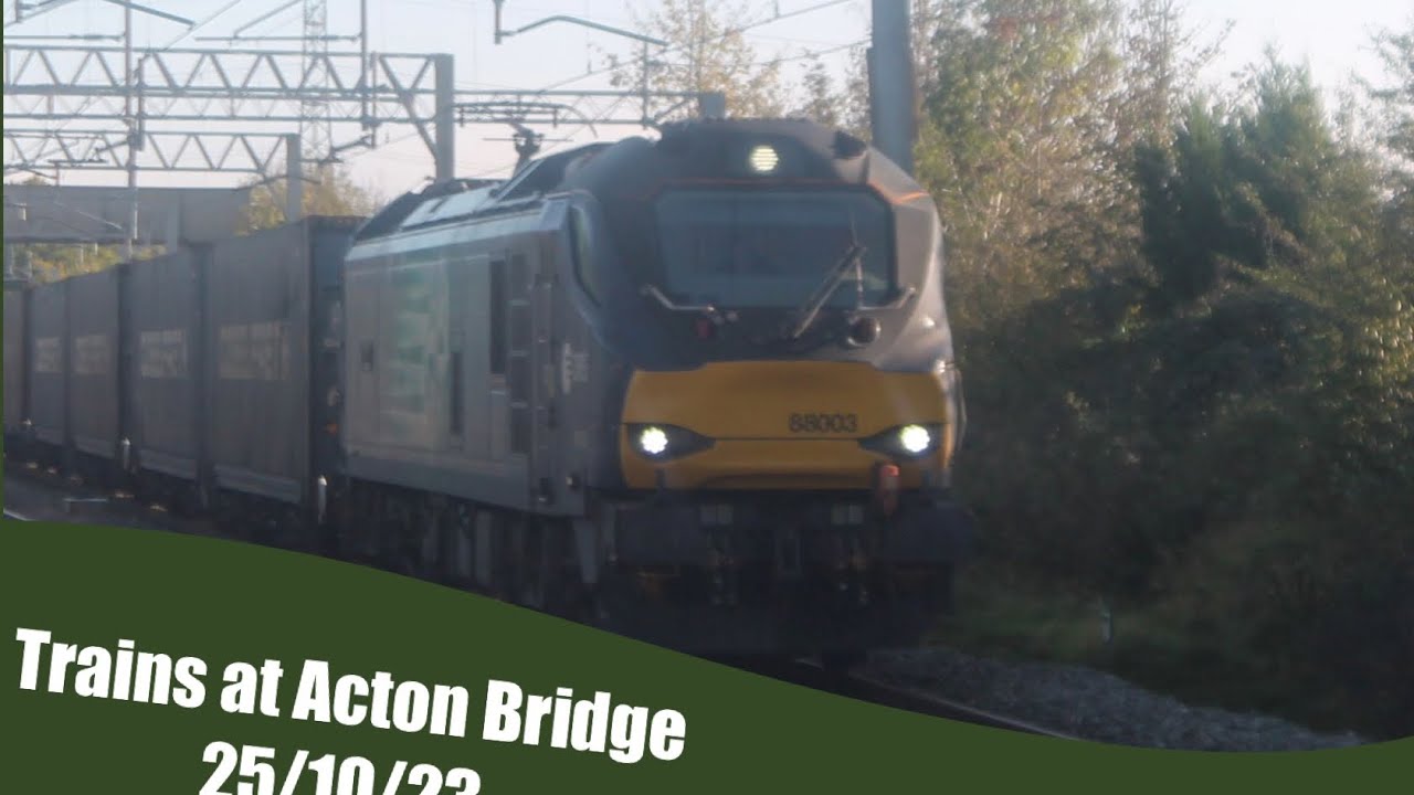 Train at Acton Bridge. - YouTube