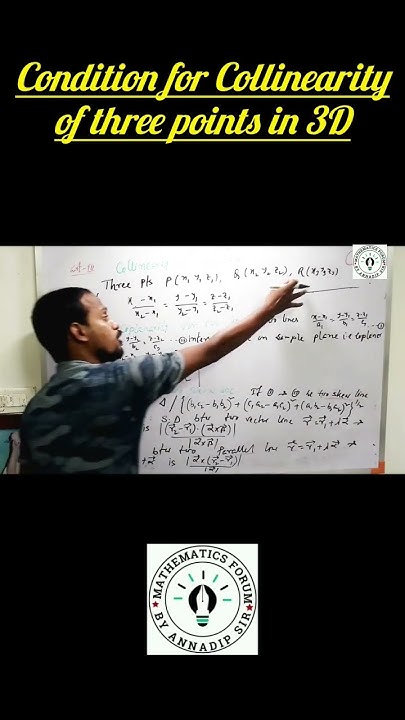 Condition for Collinearity of three points in 3D #maths #wbchse #cbse #isc #jee #geometry # ...