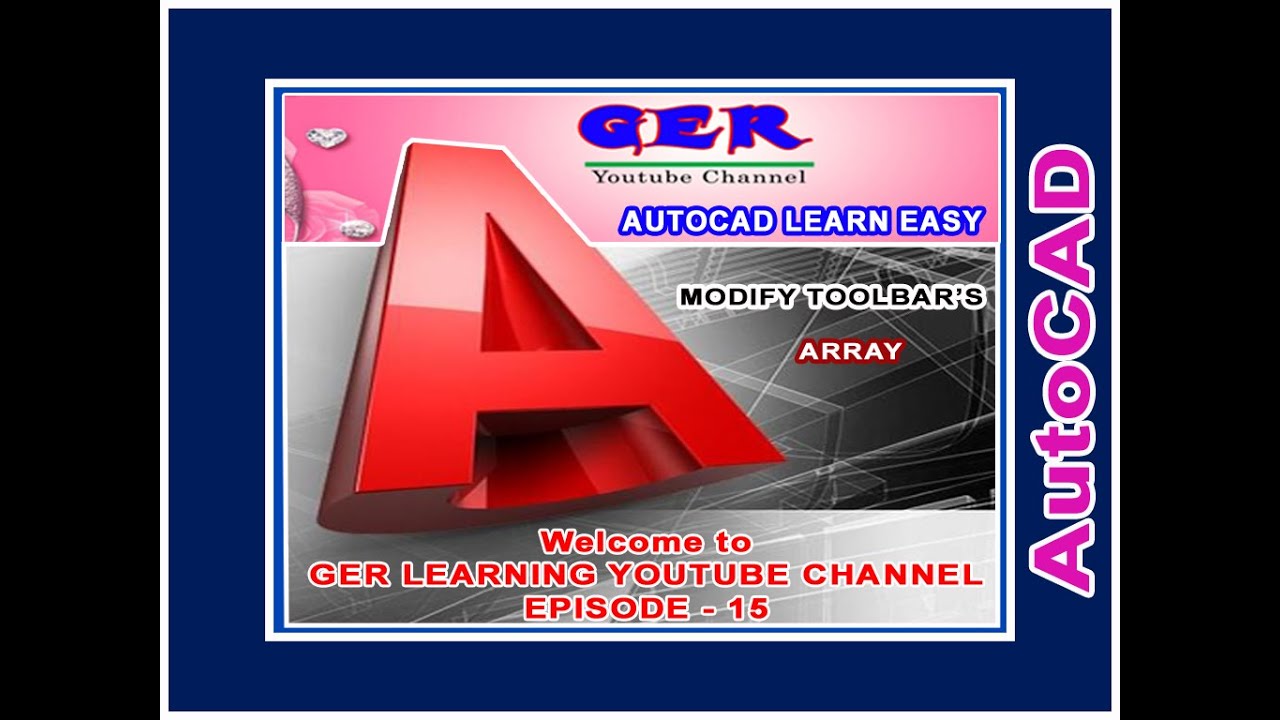 AUTOCAD EASY LEARN EPISODE -15 MODIFY TOOL BAR'S PART - 4 TAMIL - YouTube