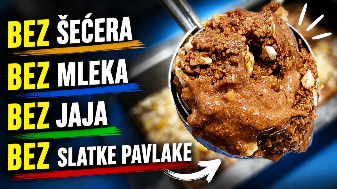SLADOLED ZA MRŠAVLjENjE | Bez šećera, bez mleka, bez jaja, bez slatke ...