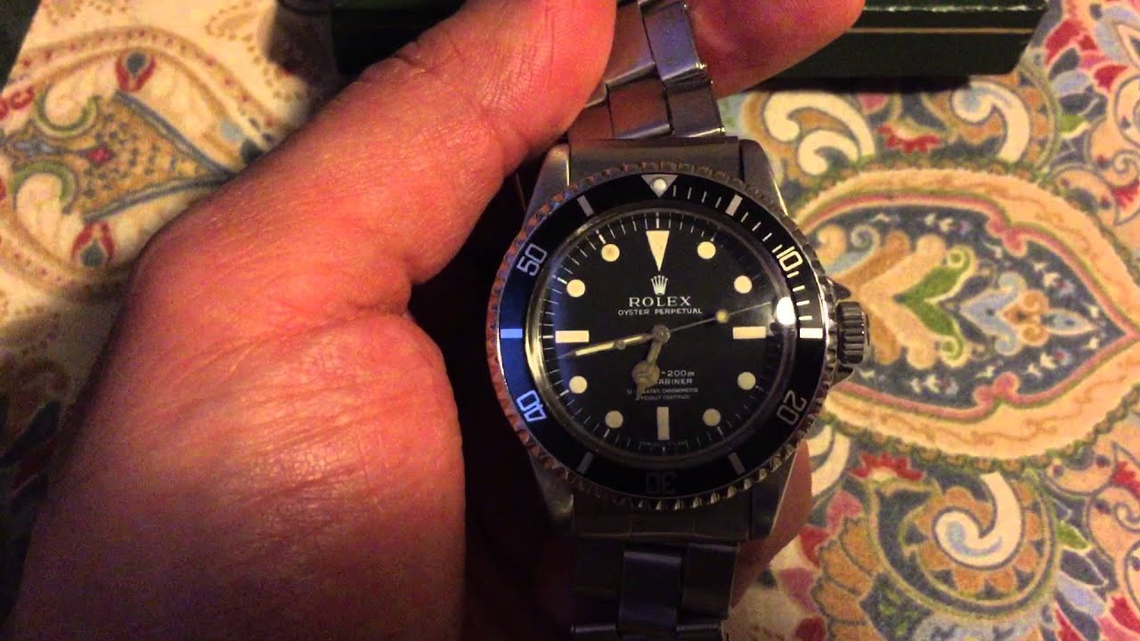 Rolex submariner 5512 pointed crown guards - YouTube