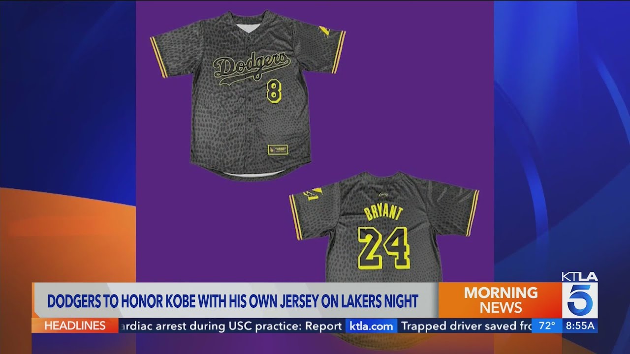 Dodgers To Honor Kobe Bryant With Black Mamba Jerseys On Lakers Night Dodgers To Honor Kobe Bryant With Black Mamba Jerseys On Lakers Night