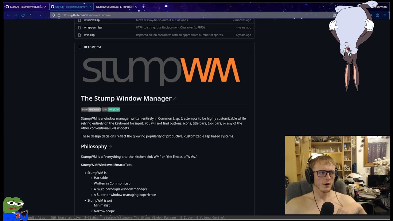 StumpWM: A very quick introduction - YouTube