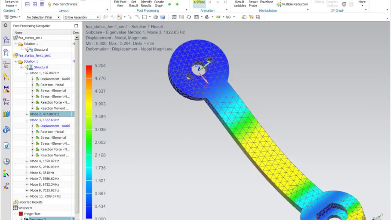 02 NX11 FEA modal added onto fem - YouTube