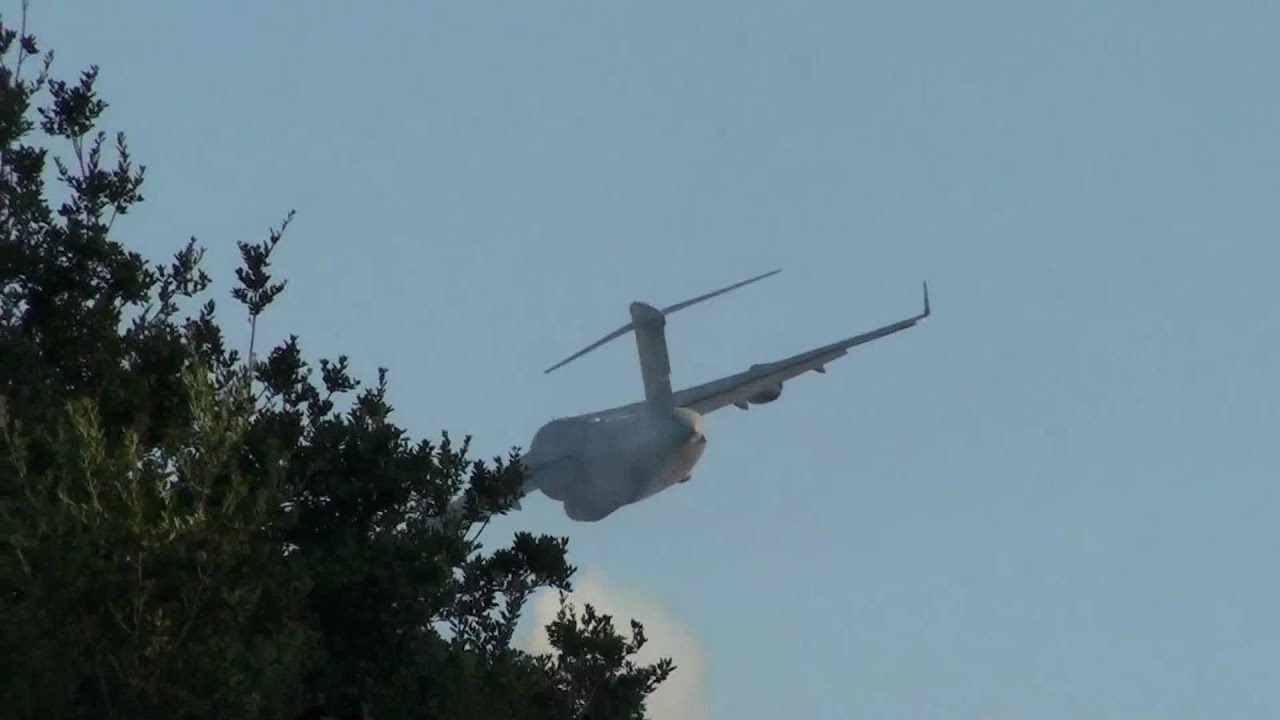 Cool Military Cargo Plane fly over and fireworks at 4th of July, Rose ...