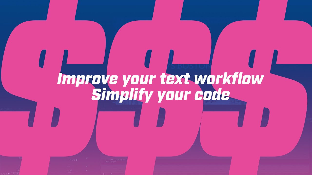 Simplify text expressions in After Effects by using Template Literals ...