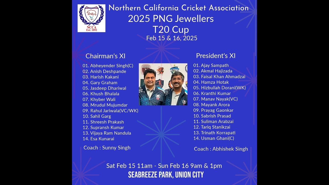 2025 NCCA PNG Jewelers Cup : Chairman's XI v President's XI - YouTube