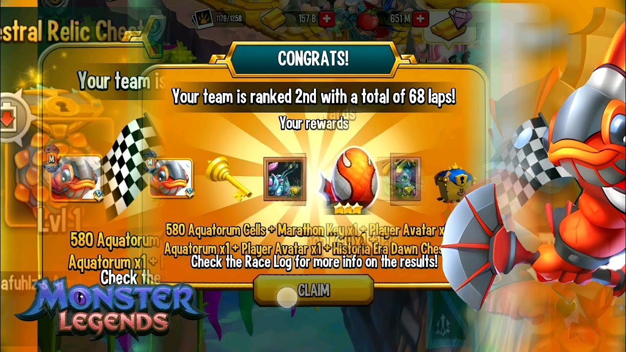 Aquatorum Race Results + Overview + Relic Opening (Monster Legends ...