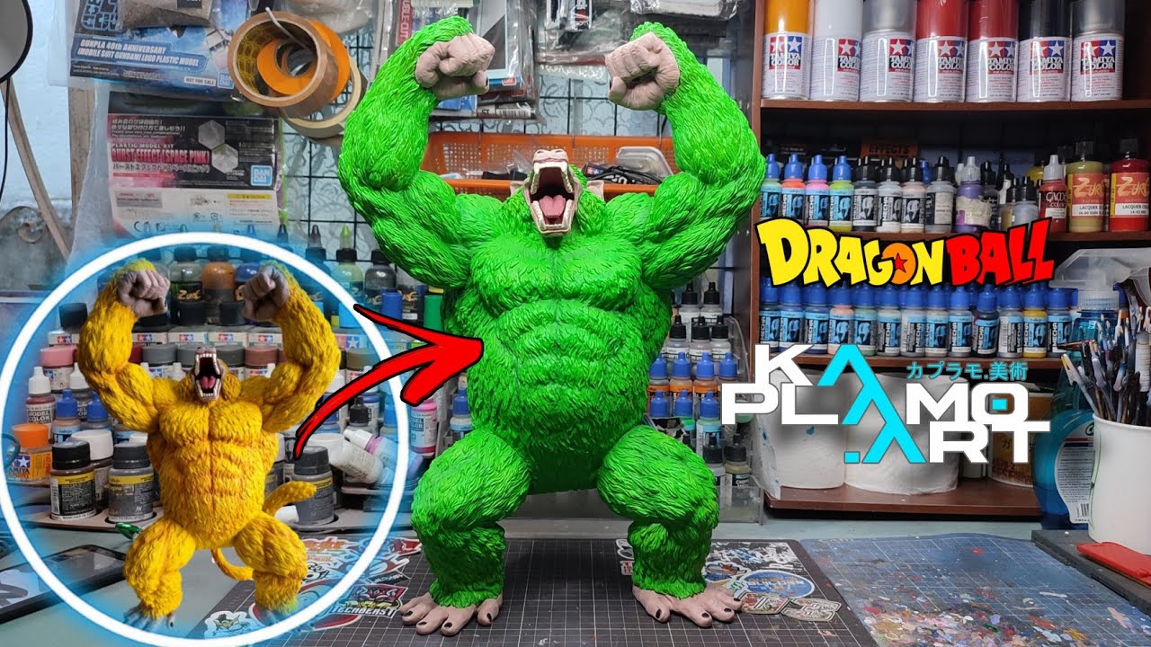 BROLY OOZARU?? YELLOW OOZARU TO GREEN (BROLY) REPAINT - YouTube