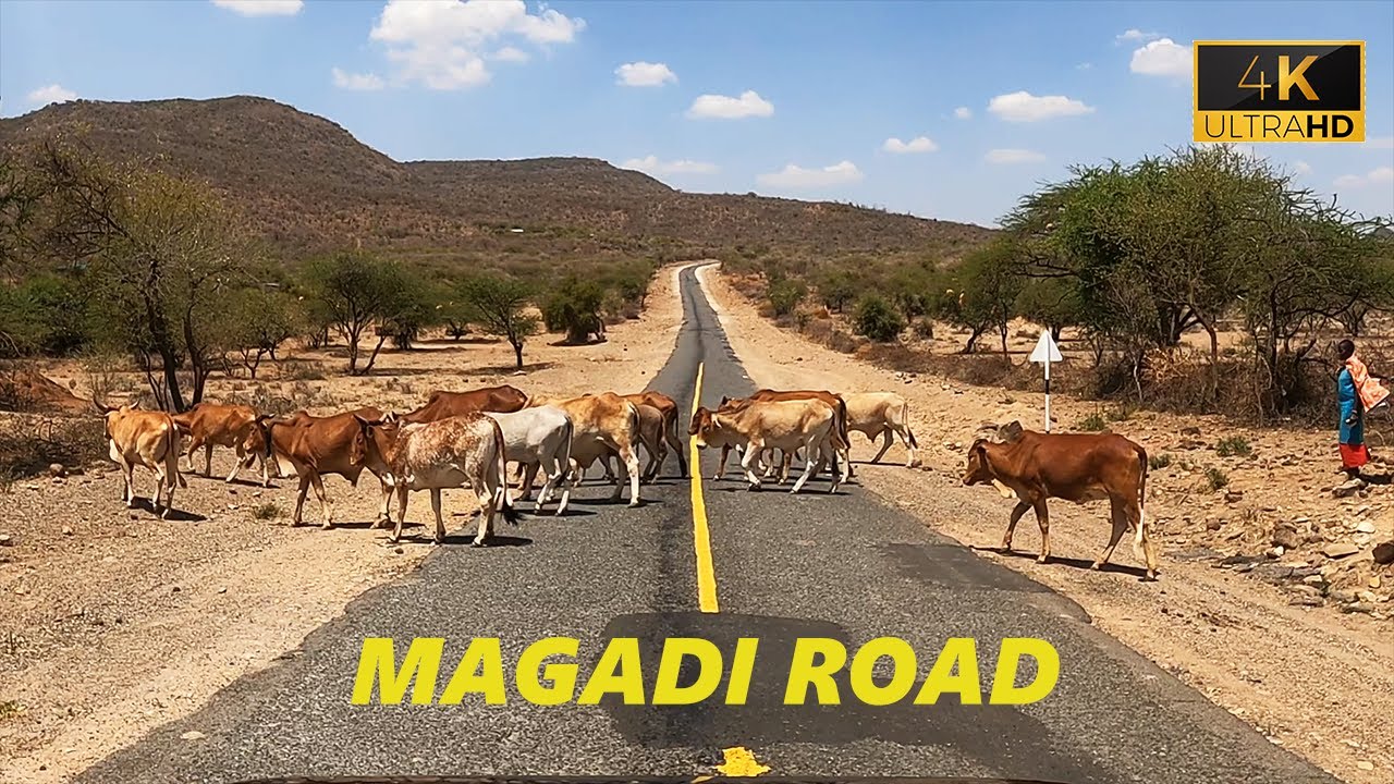 4K | Magadi Road, Kenya | Narrow With Beautiful Scenery | ASMR Driving ...