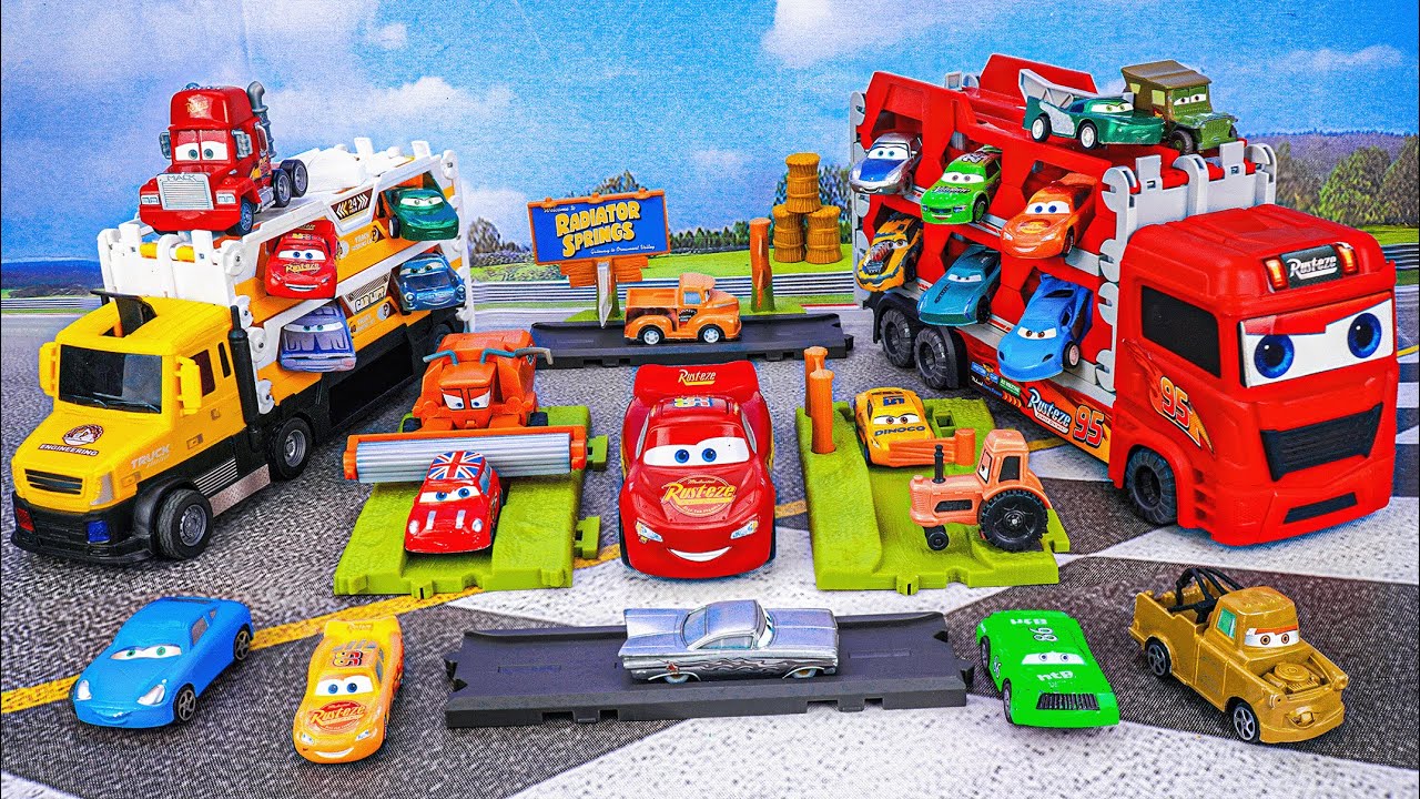 Disney Pixar Cars Unboxing Review | Disney Pixar Cars Lightning McQueen ...