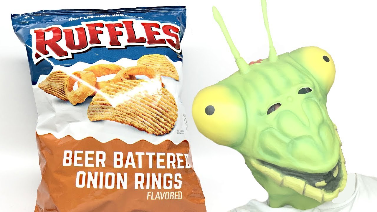 New Ruffles Beer Battered Onion Rings Chips taste test! - YouTube