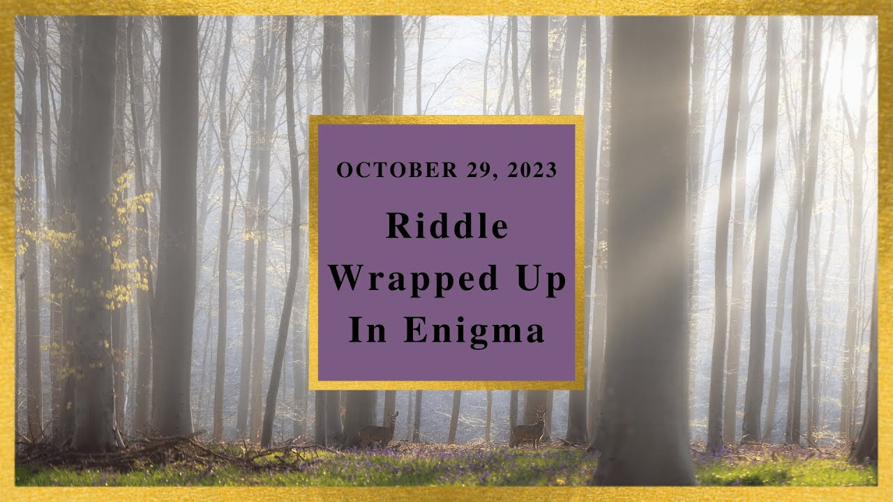 ESCC 10/29/2023 “Riddle Wrapped Up In Enigma” With The Reverend Debra ...