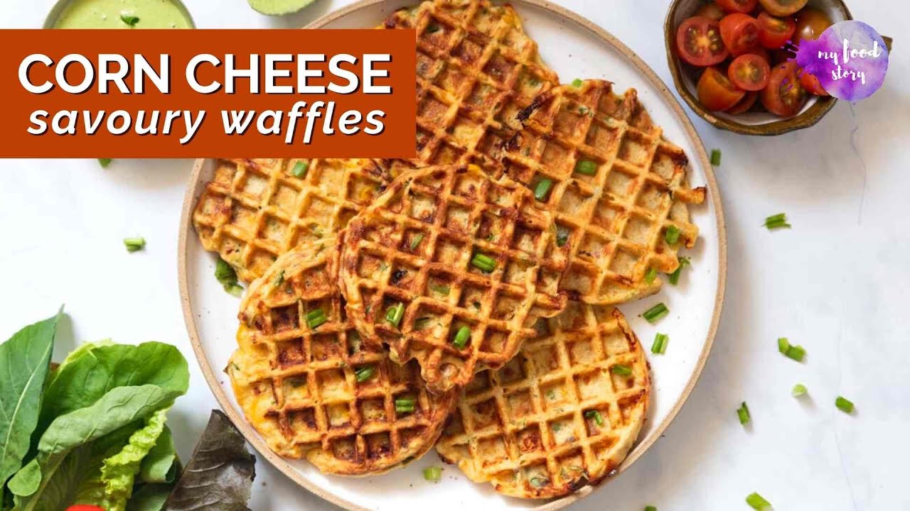 Savoury Corn and Cheese Waffles - YouTube