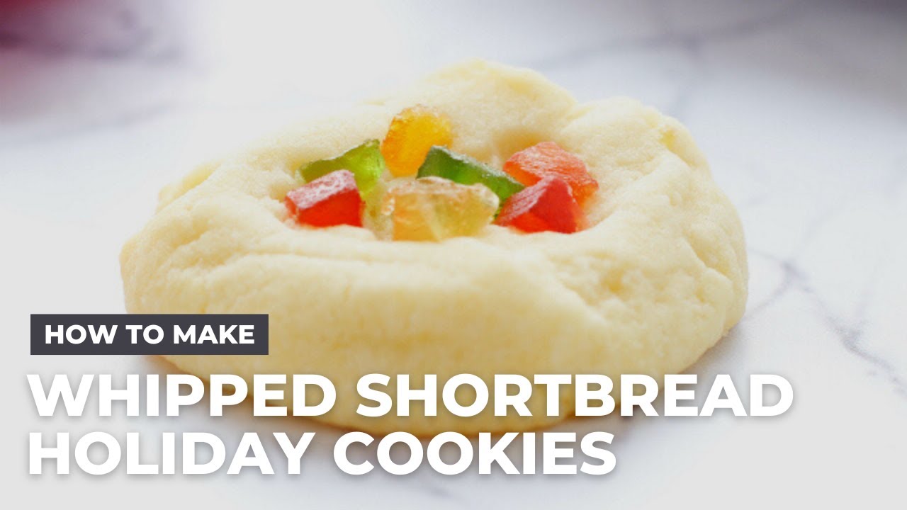 How to Make Whipped Shortbread Holiday Cookies - YouTube