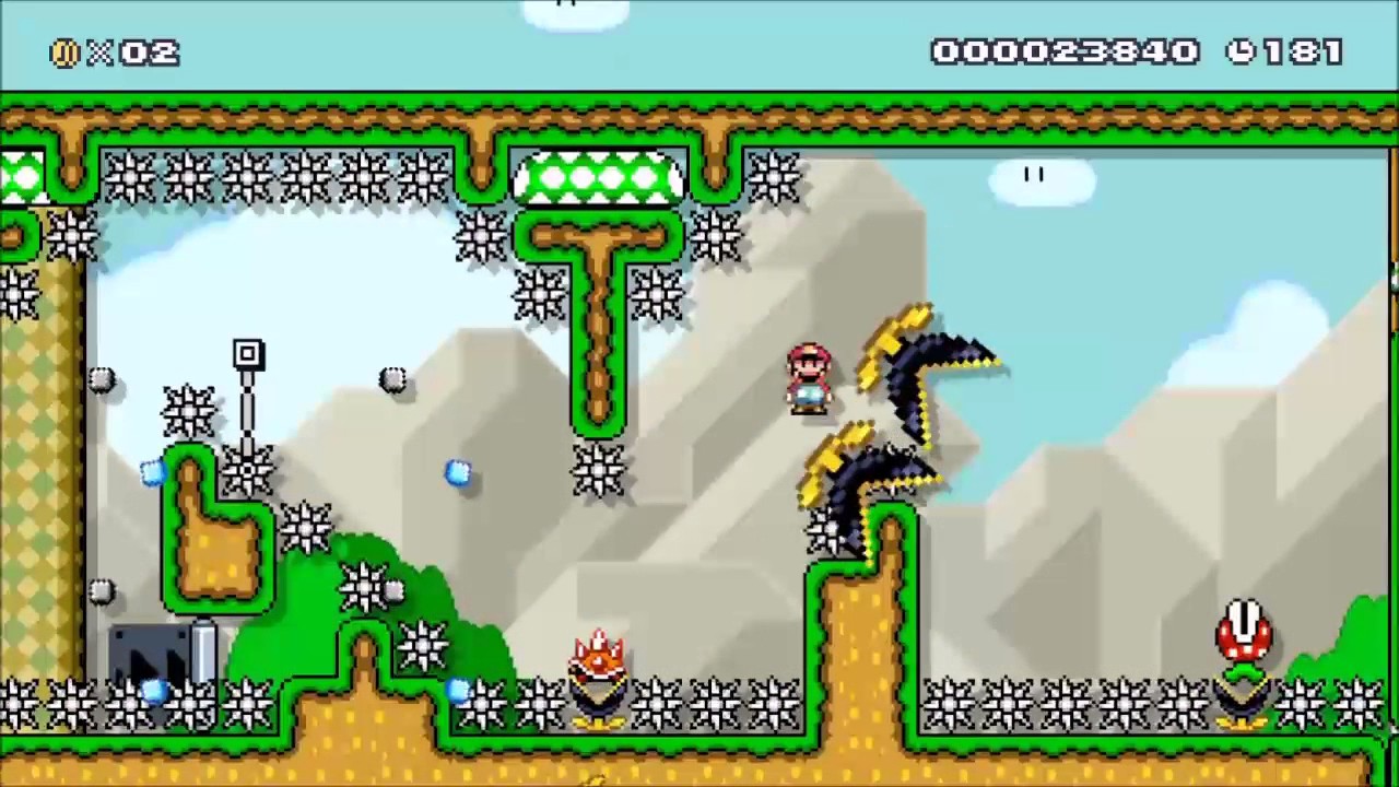 [Super Mario Maker] Hard Mario:DW-Wing s'Speed Shell - YouTube