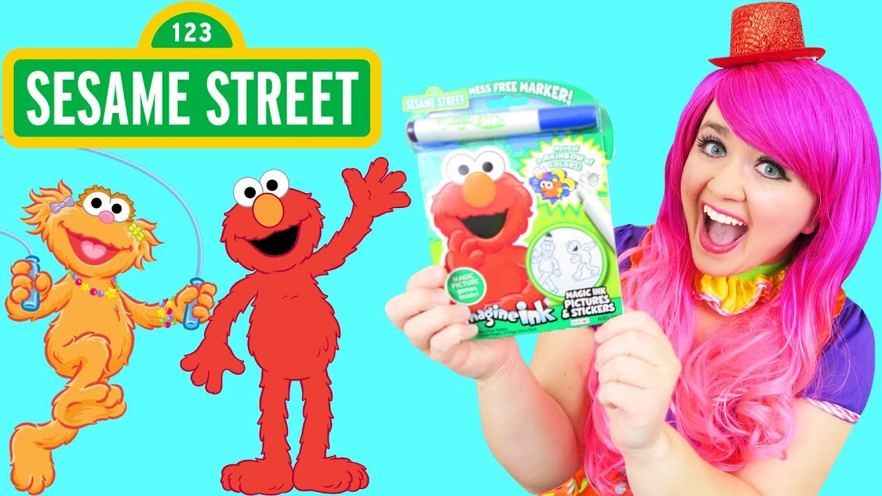 Coloring Elmo & Friends Sesame Street Magic Ink Coloring Book Imagine ...
