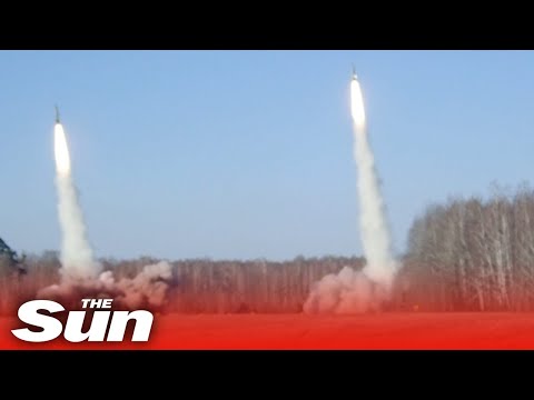 Ballistic missiles launched by joint Russian and Belarusian military