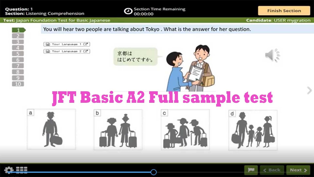 JFT Basic A2 Full sample test Marugoto Irodori with answers for jft ...