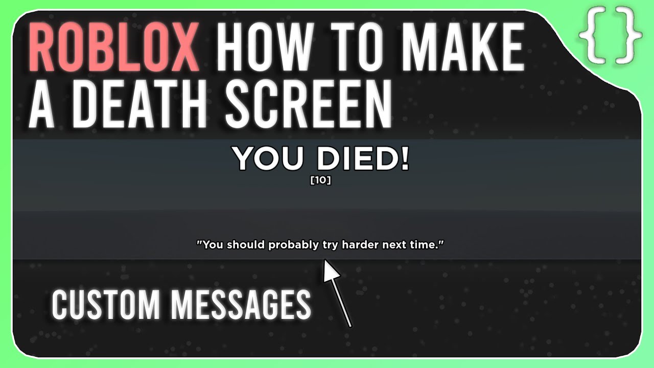 How to MAKE a death screen with custom messages! - YouTube