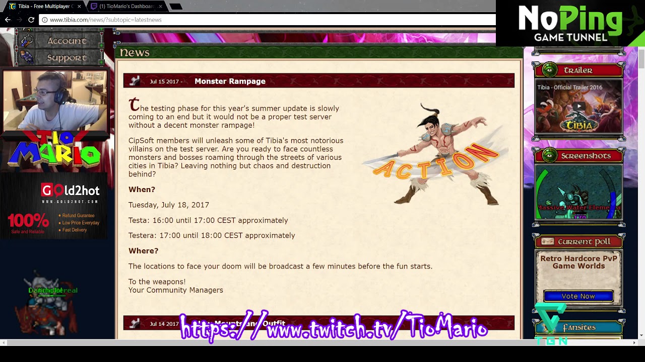 Tibia MAS desmadre en RETRO HARDCORE PVP - YouTube