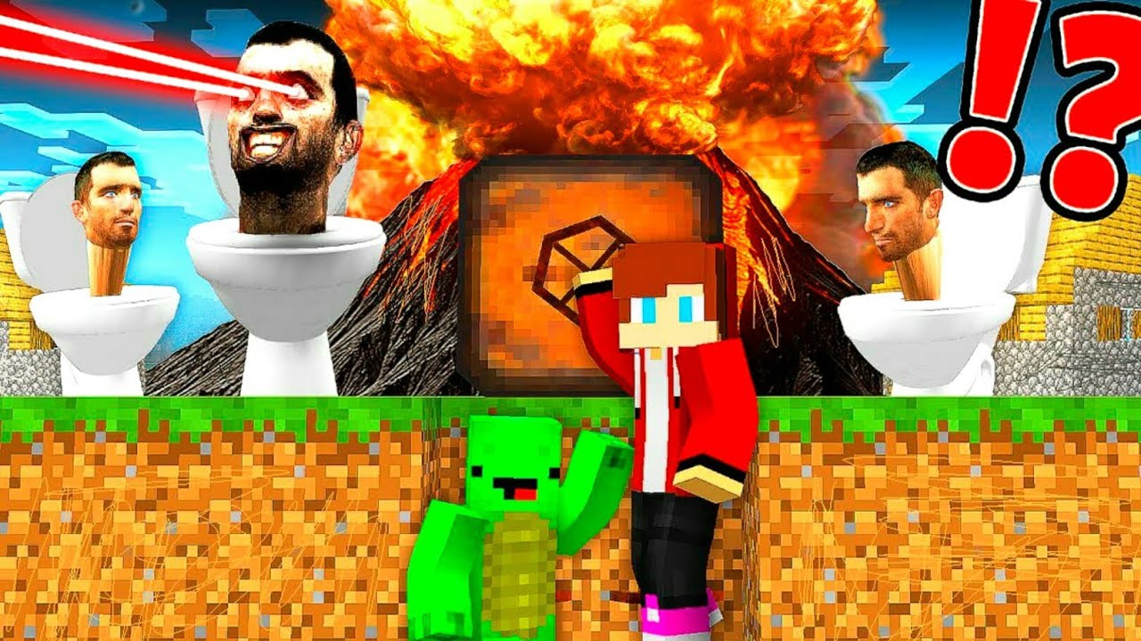 JJ and Mikey VS EPIC SKIBIDI TOILET Volcano Bunker in Minecraft - YouTube