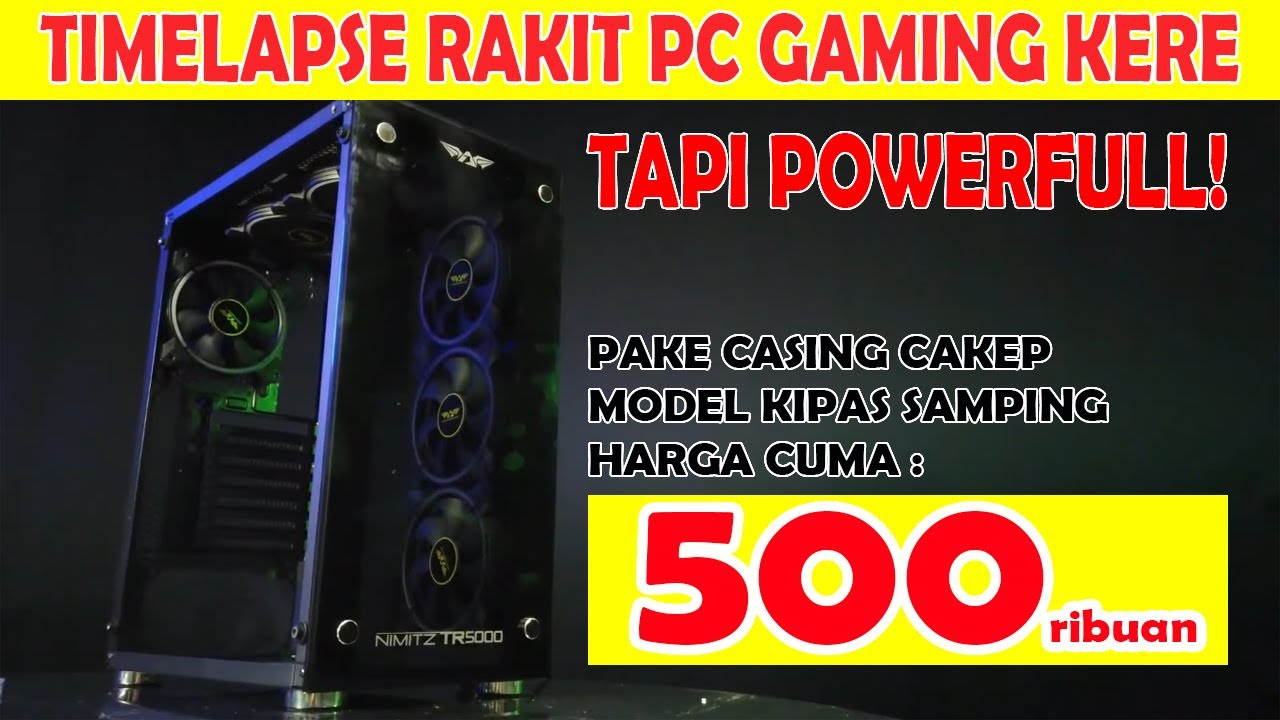 Rakit PC Gaming Intel i5 GTX1660 16GB Casing Armaggeddon Nimitz TR5000 ...
