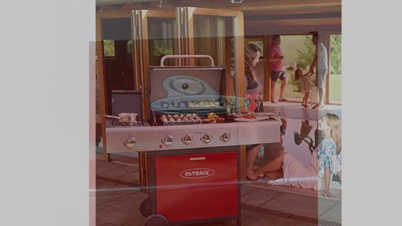 Outback Meteor 4 Burner Gas Barbecue - YouTube